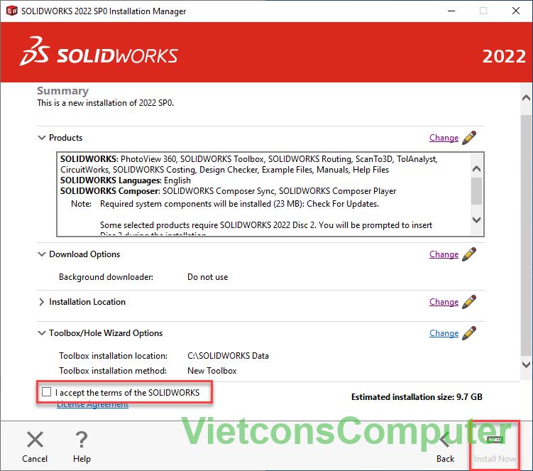 Download Solidworks 2022 - Hướng dẫn cài đặt chi tiết | Laptop xây dựng