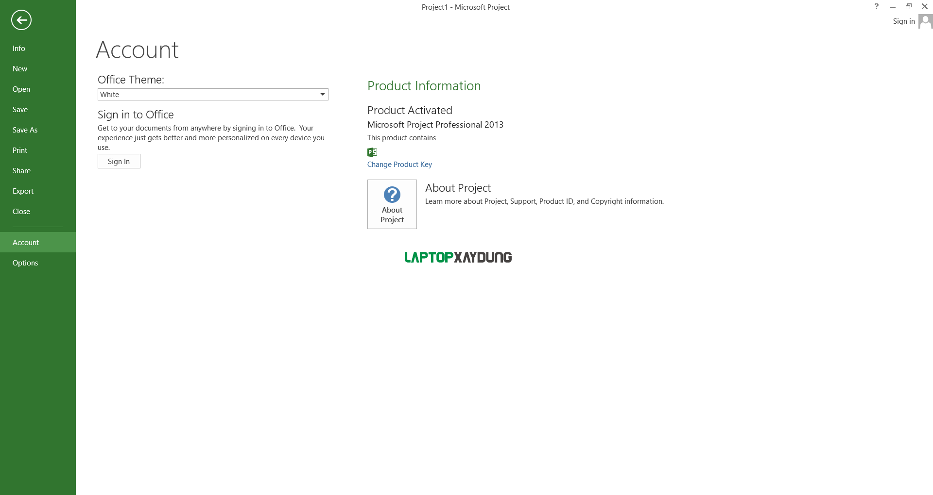 MICROSOFT PROJECT 2013 | Laptop xây dựng