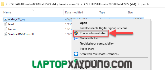 DOWNLOAD - HƯỚNG DẪN CÀI ĐẶT CHI TIẾT CSI ETABS Ultimate 20.3.0 Build 2929 | Laptop xây dựng